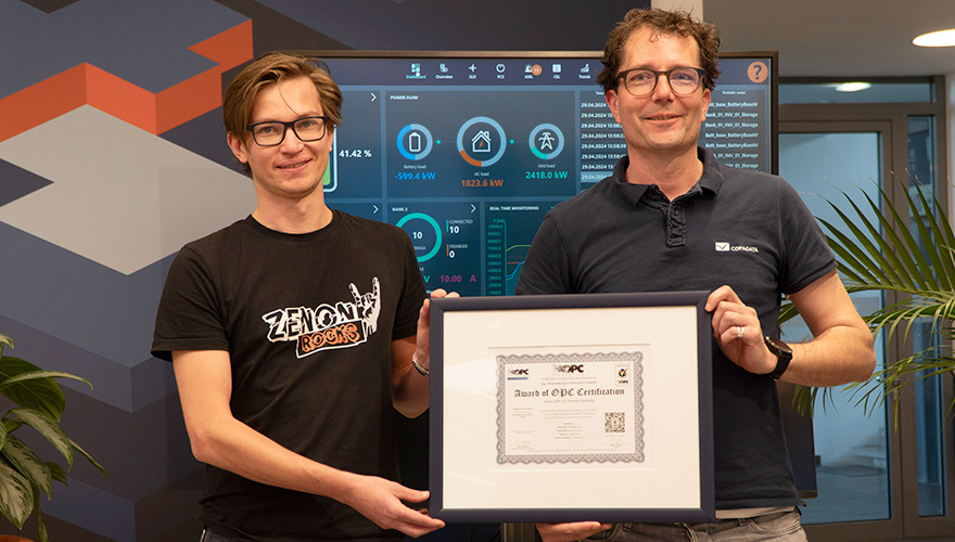 OPC UA server successfully certified